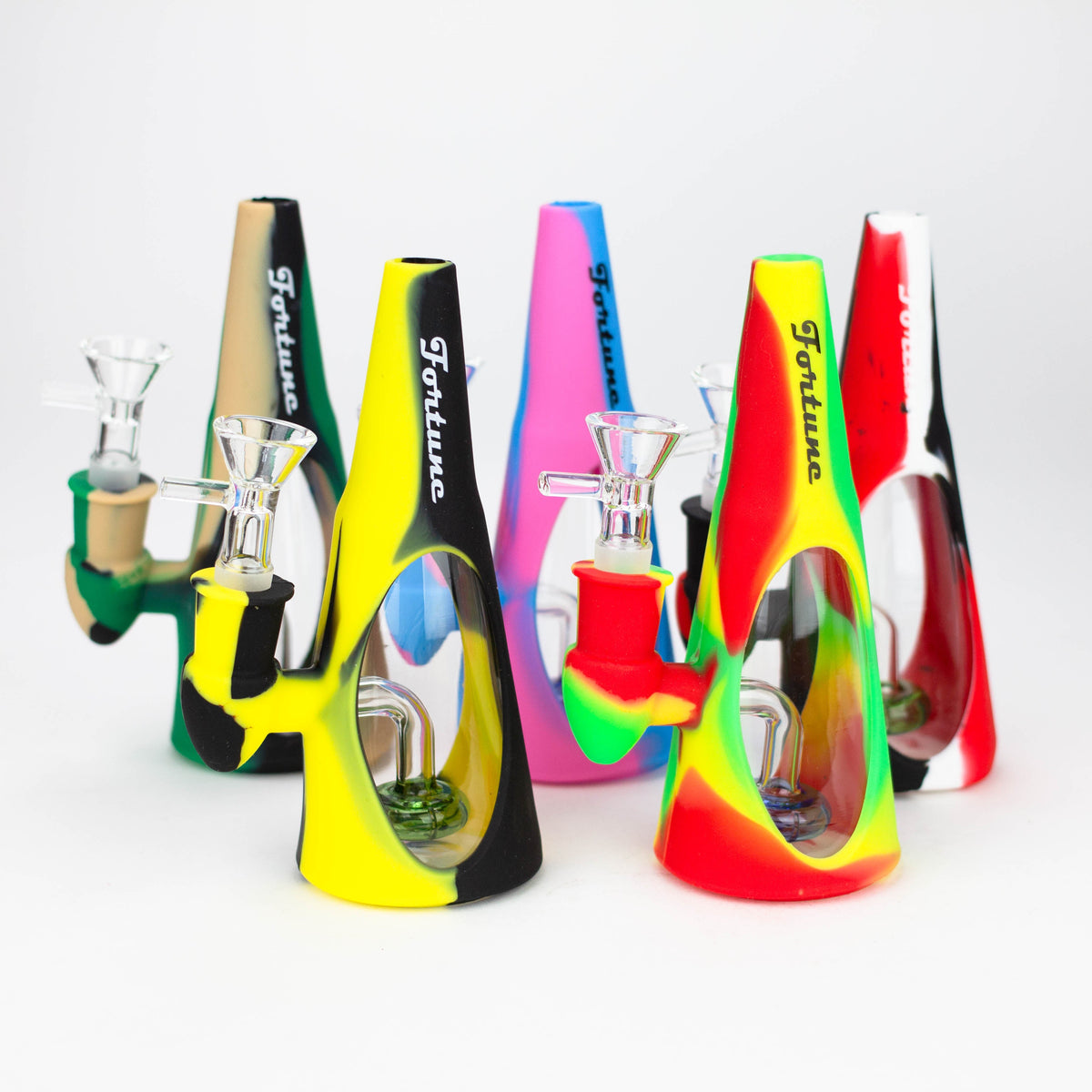 Fortune | 6.5" Multi-color Cone silicone water bong-Assorted [SP1049Q ...