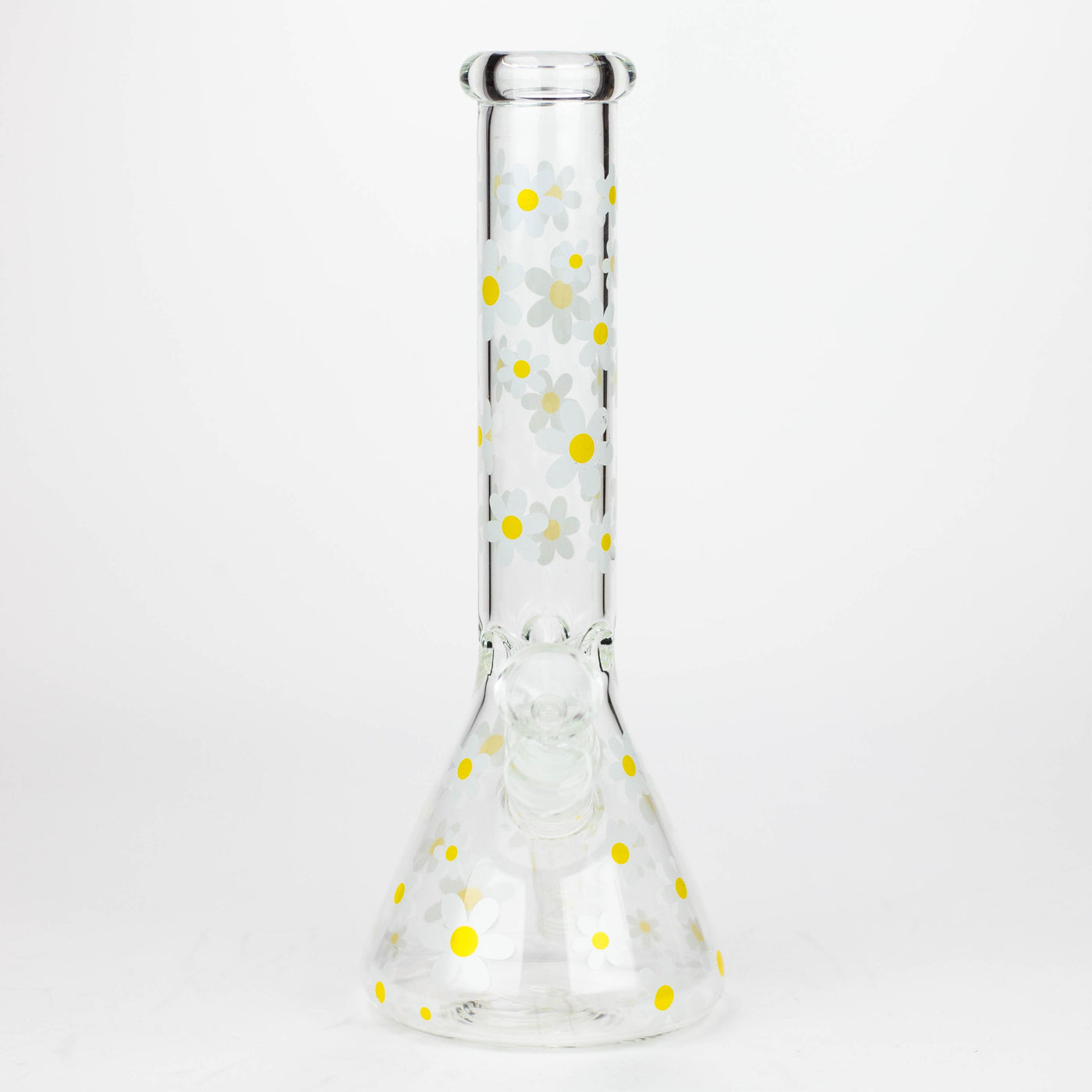 10" Glass Bong With Daisy Design [BH1063] — Bong Outlet.Com