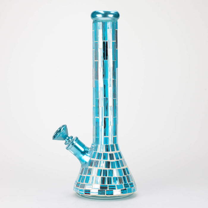15.5" Mosaic 7mm glass beaker bong with tree arm percolator [MSAK-1 ...