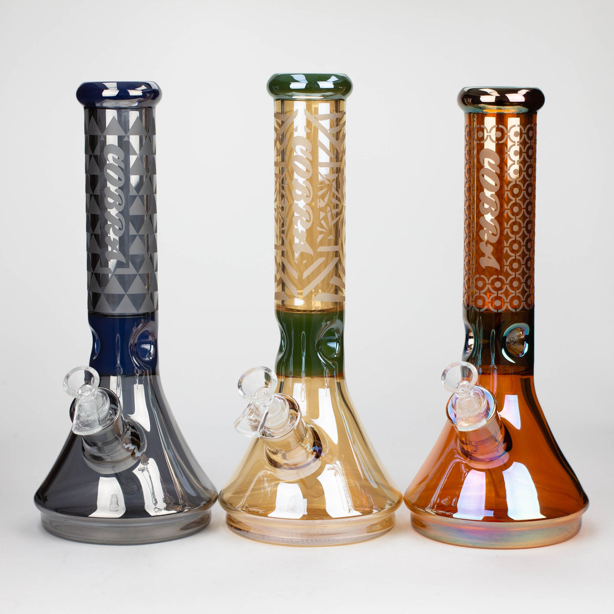 COBRA | 13" Eletroplate 7 mm Glass Beaker Bong [LL1026] — Bong Outlet.Com
