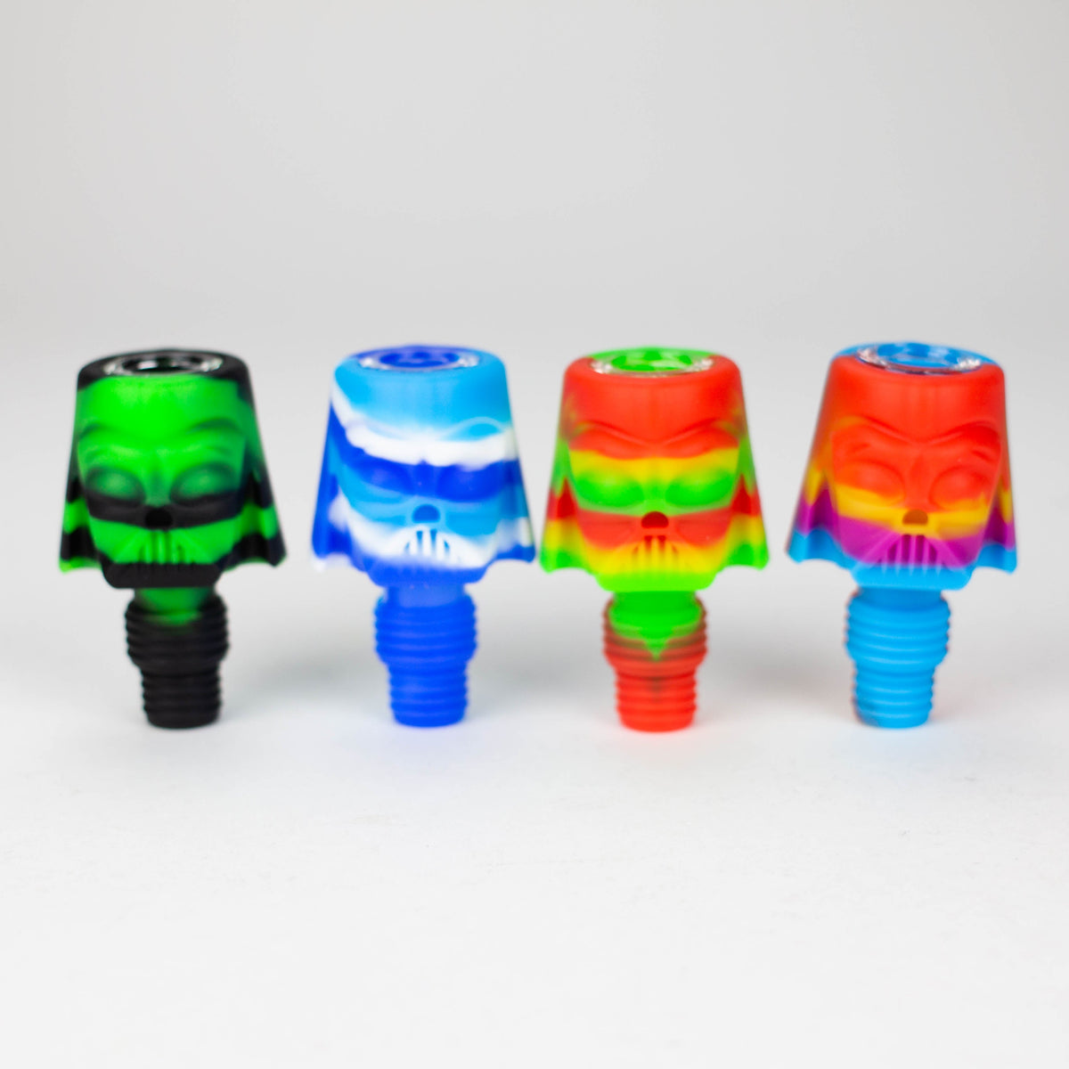 2-in-1 Silicone Knight bowl with multi-hole glass bowl-Color Assorted ...