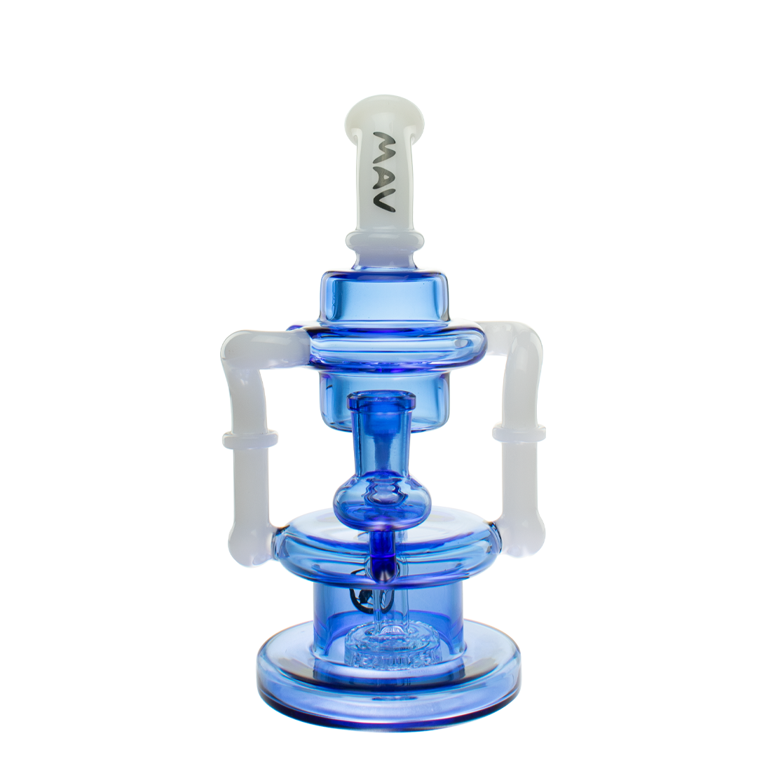 The Griffith Microscopic Slitted Puck Bent Neck Recycler — Bong Outlet.Com