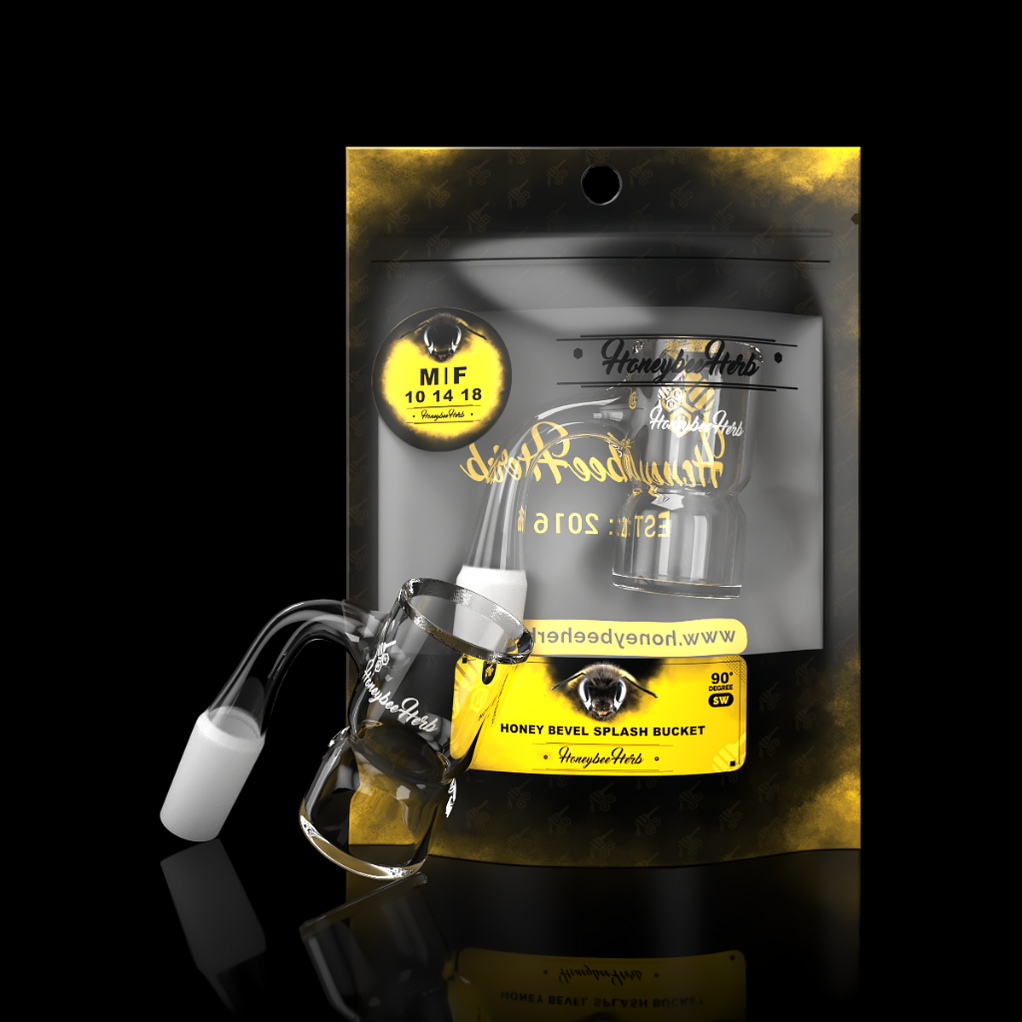 HONEY BEVEL SPLASH BUCKET - 90° DEGREE | BL — Bong Outlet.Com