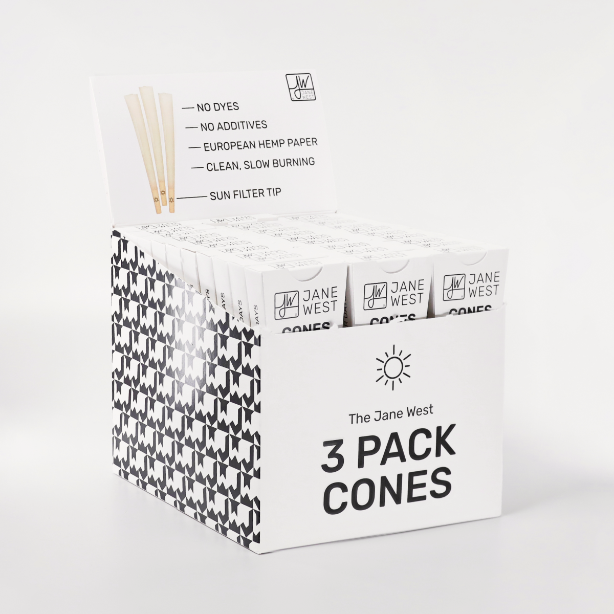 30 count 3-Pack Cones POS Display Pack (Day) — Bong Outlet.Com