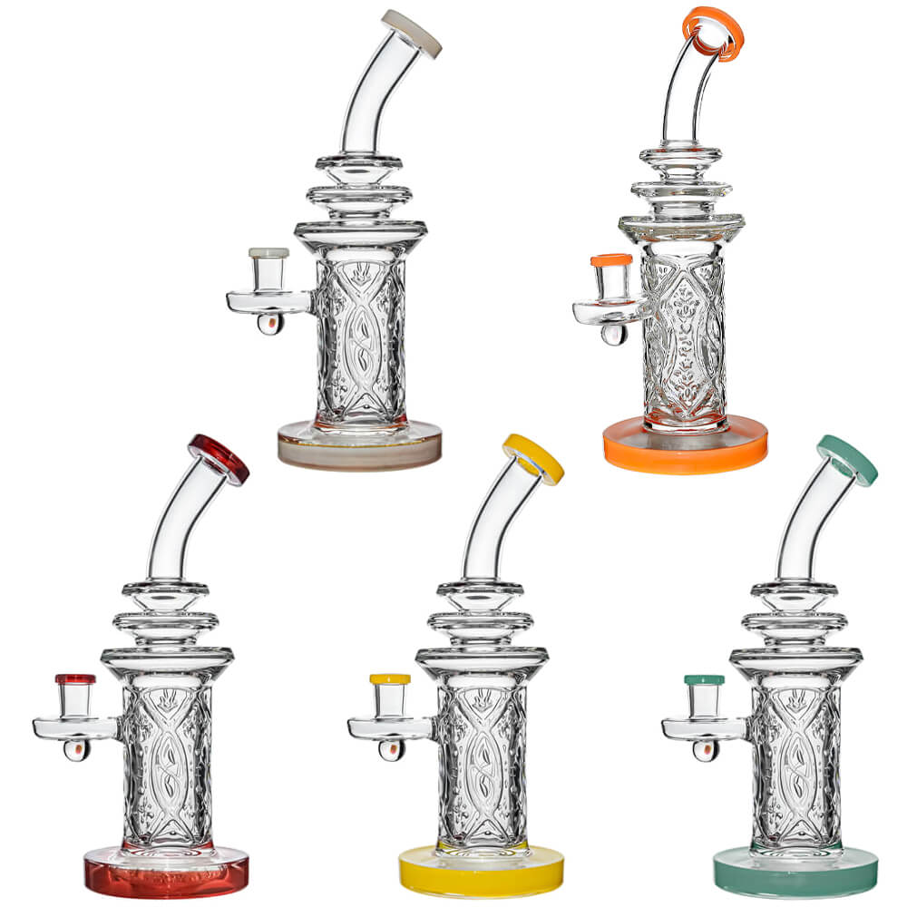 TIERED HELIX PILLAR DAB RIG SERIES — Bong Outlet.Com