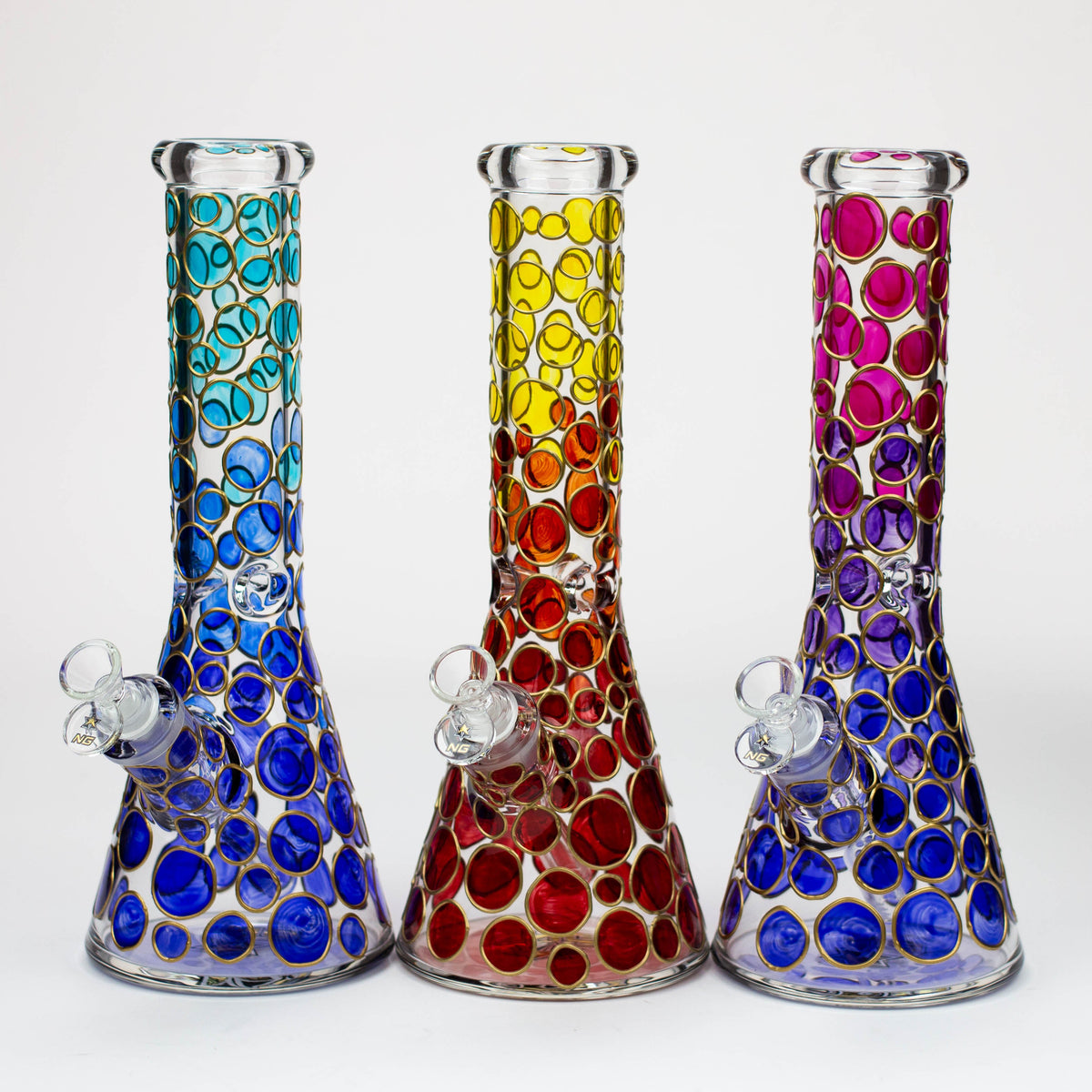 NG-13 inch 7 mm Color Dots Beaker [ST028] — Bong Outlet.Com