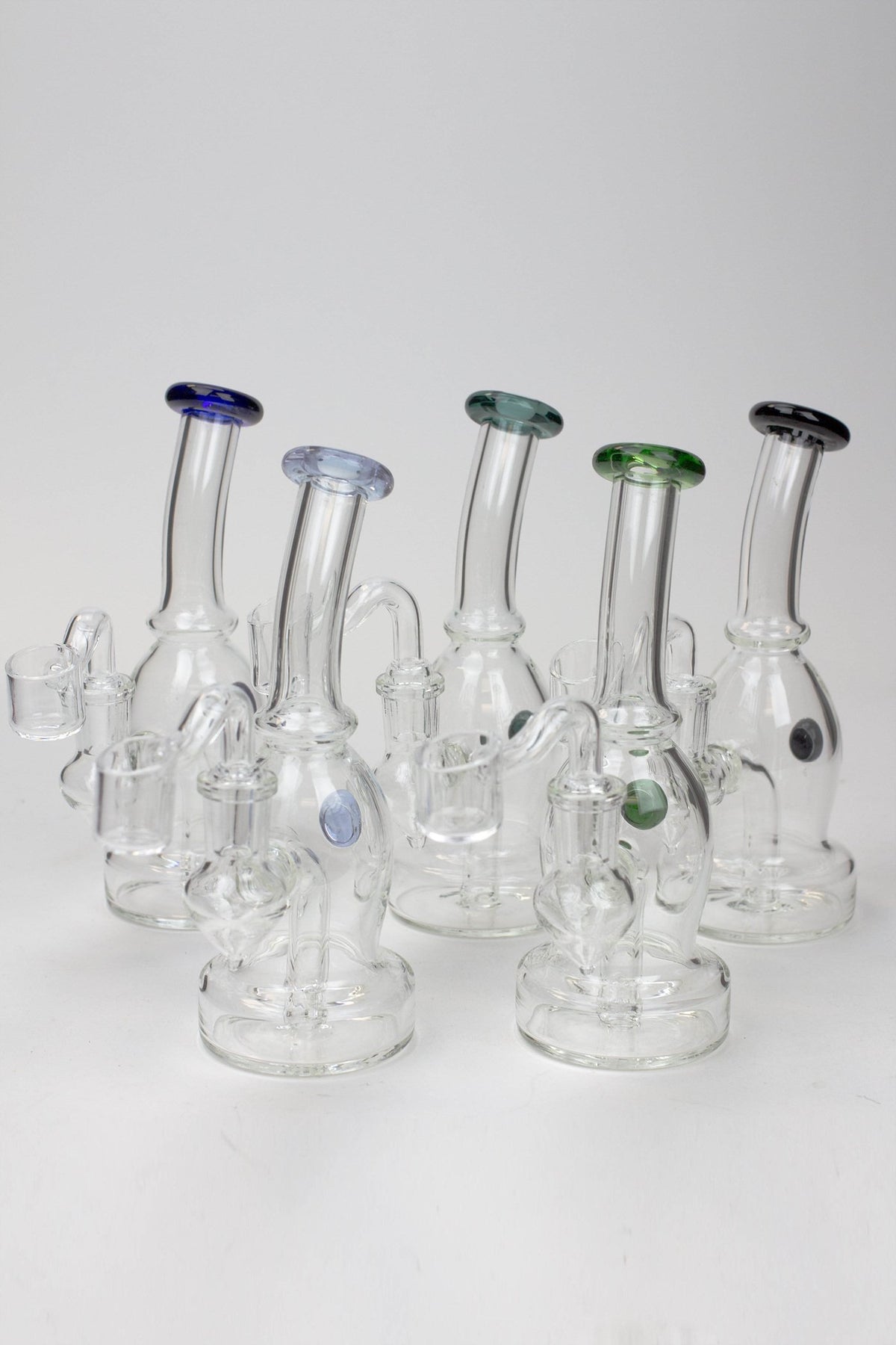 7" 2-in-1 fixed 3 hole stem diffuser bubbler — Bong Outlet.Com