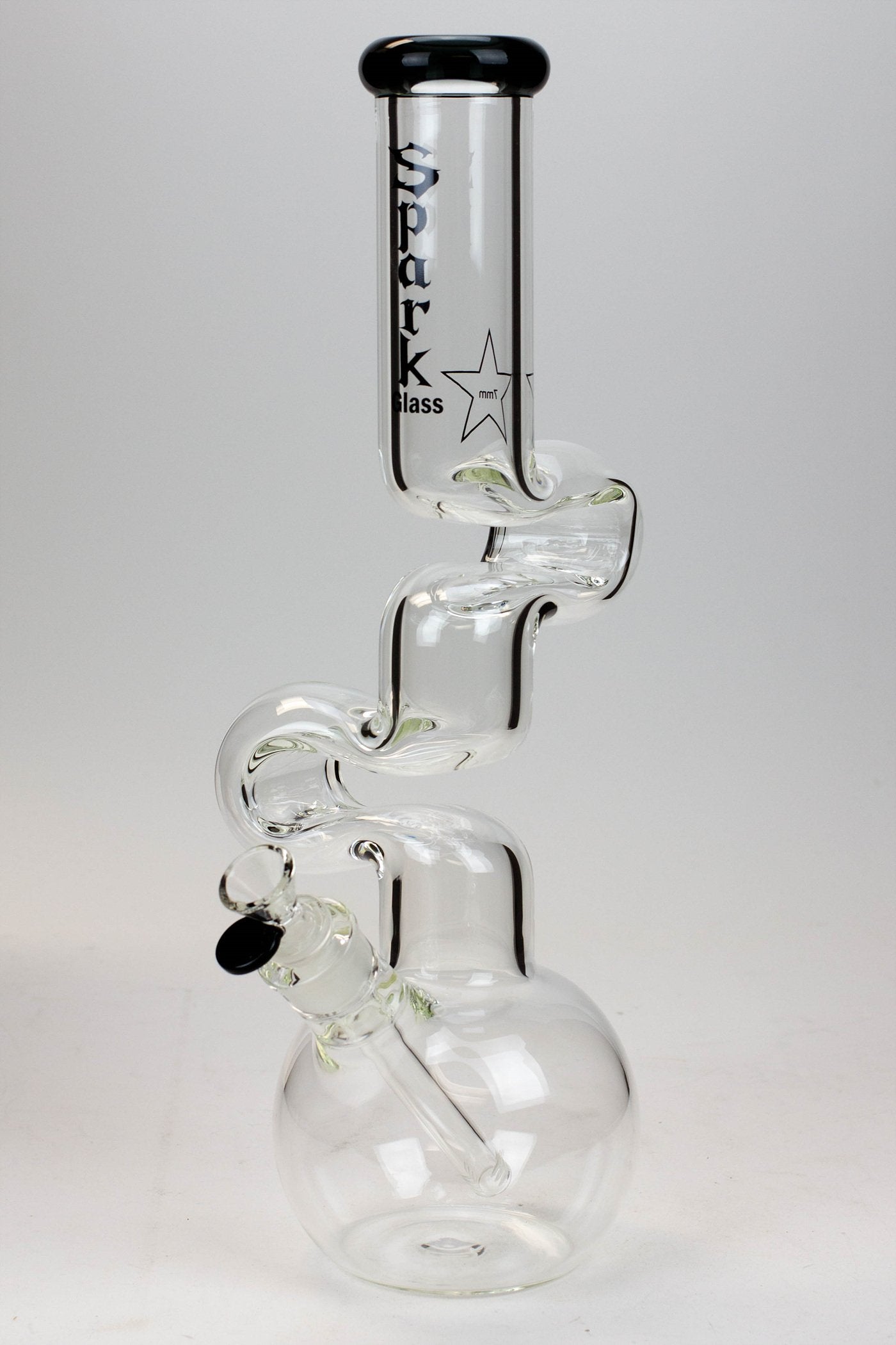16" Spark 7mm Zig-zag glass bong — Bong Outlet.Com
